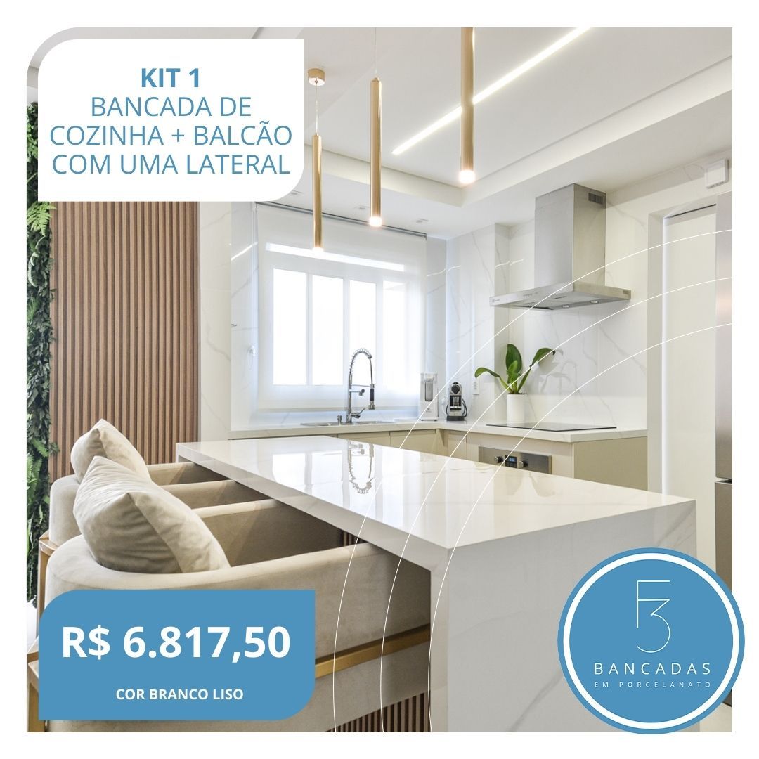 Preços - Bancadas em Porcelanato - F3 Bancadas